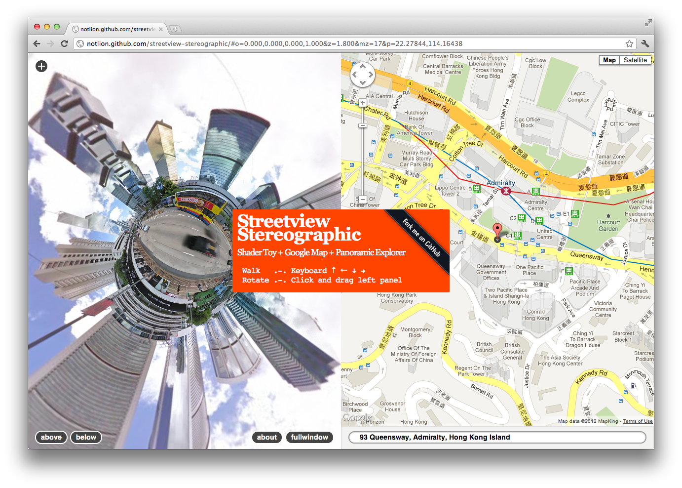 Streetview Stereographic ♥ 1cm