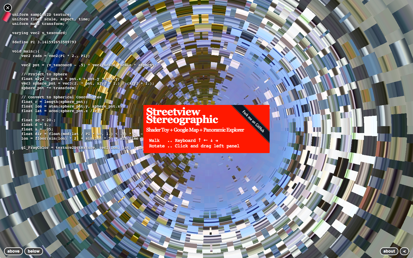 Streetview Stereographic ♥ 1cm